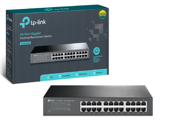 SWITCH 24 PORT TL-SG1024D GIGABIT TP-LINK – Centro de Tecnología Saul
