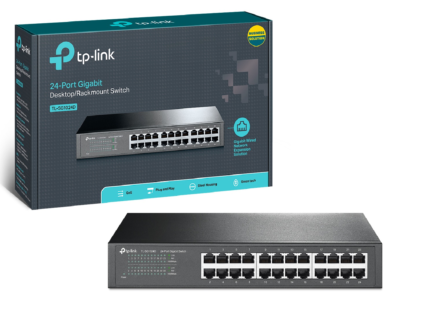 SWITCH 24 PORT TL-SG1024D GIGABIT TP-LINK – Centro de Tecnología Saul