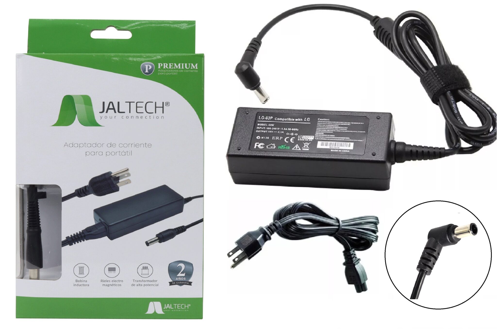 CARGADOR PARA MONITOR LG 19V – 2.1A GENERICO JALTECH – Centro de ...