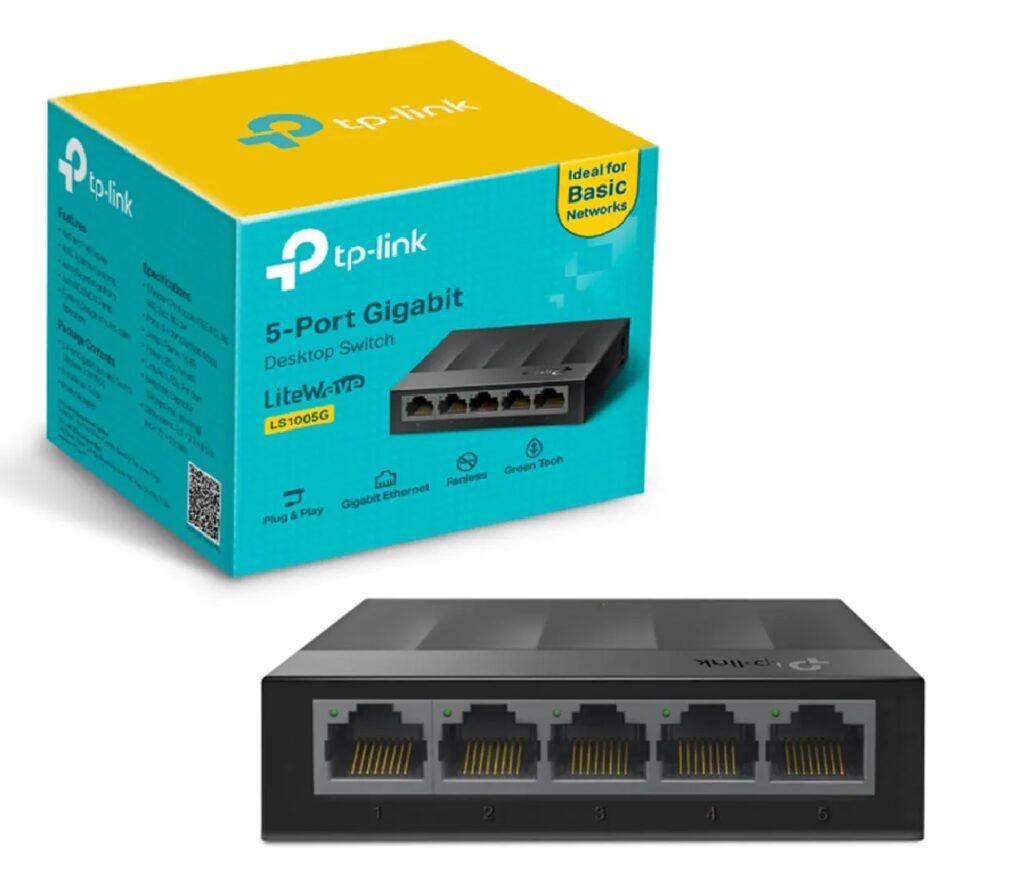 SWITCH 5- PORT GIGABIT LS1005G TP-LINK – Centro de Tecnología Saul